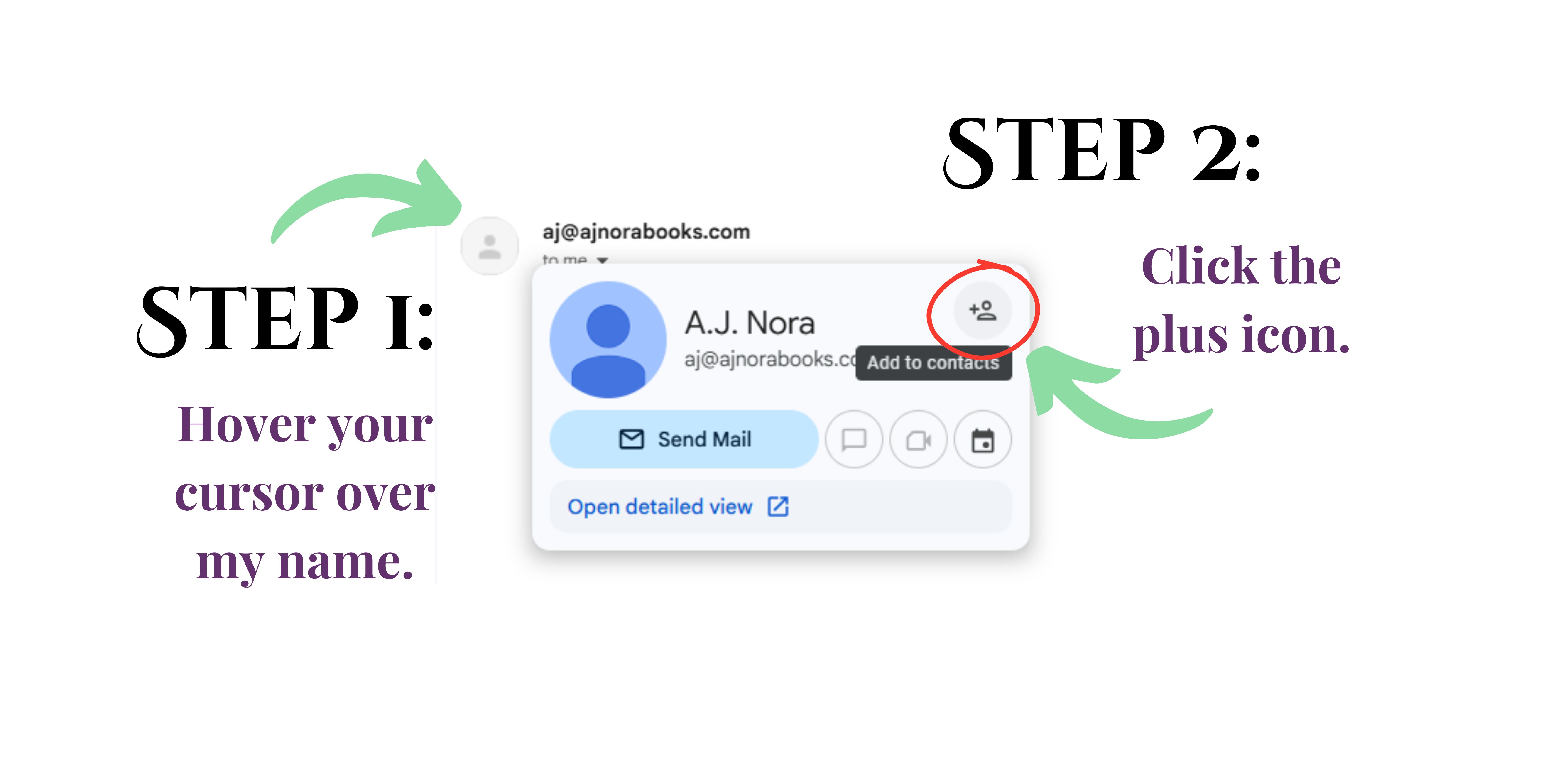 Whitelist Instructions – A.J. Nora Books